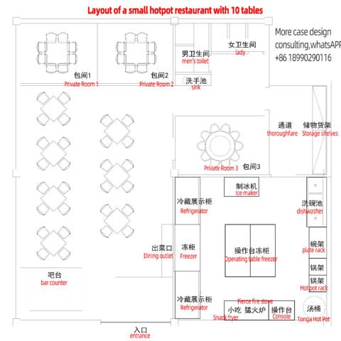 Hot pot Restaurant Design Sketch（火鍋店裝修佈局） - hot pot base factory